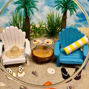 Miniature Beach Scene in Glass Terrarium - Beach Life - Beach ...