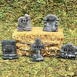 Miniature Tombstones Five Included Miniature Cemetery - Etsy