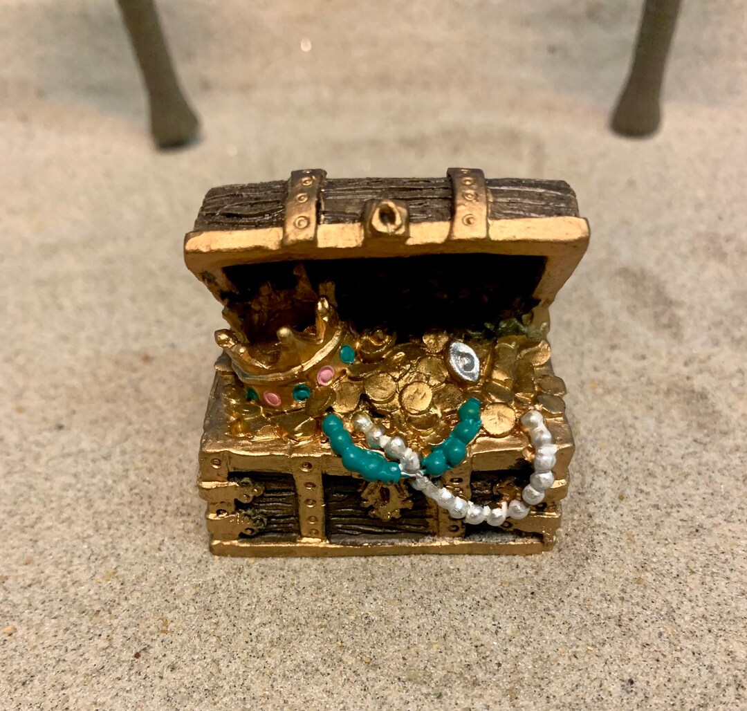 Miniature Treasure Chest - Pirate Treasure - Miniature Beach - Beach ...
