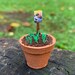 Miniature Pansy Sprouts in Terra Cotta Pot -one Inch Scale -fairy ...