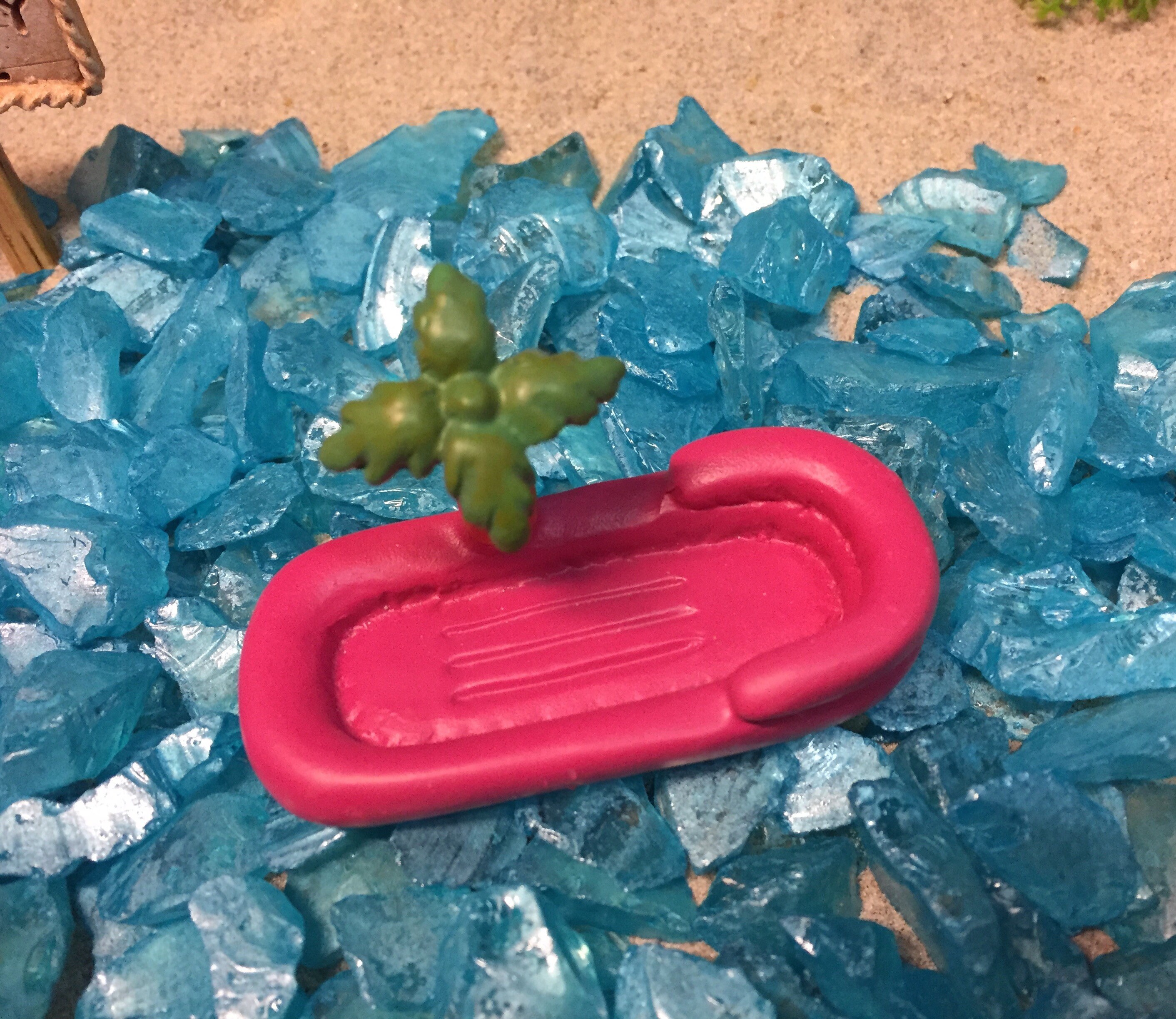 Miniature Pool Raft With Palm Tree Miniature Beach Beach | Etsy