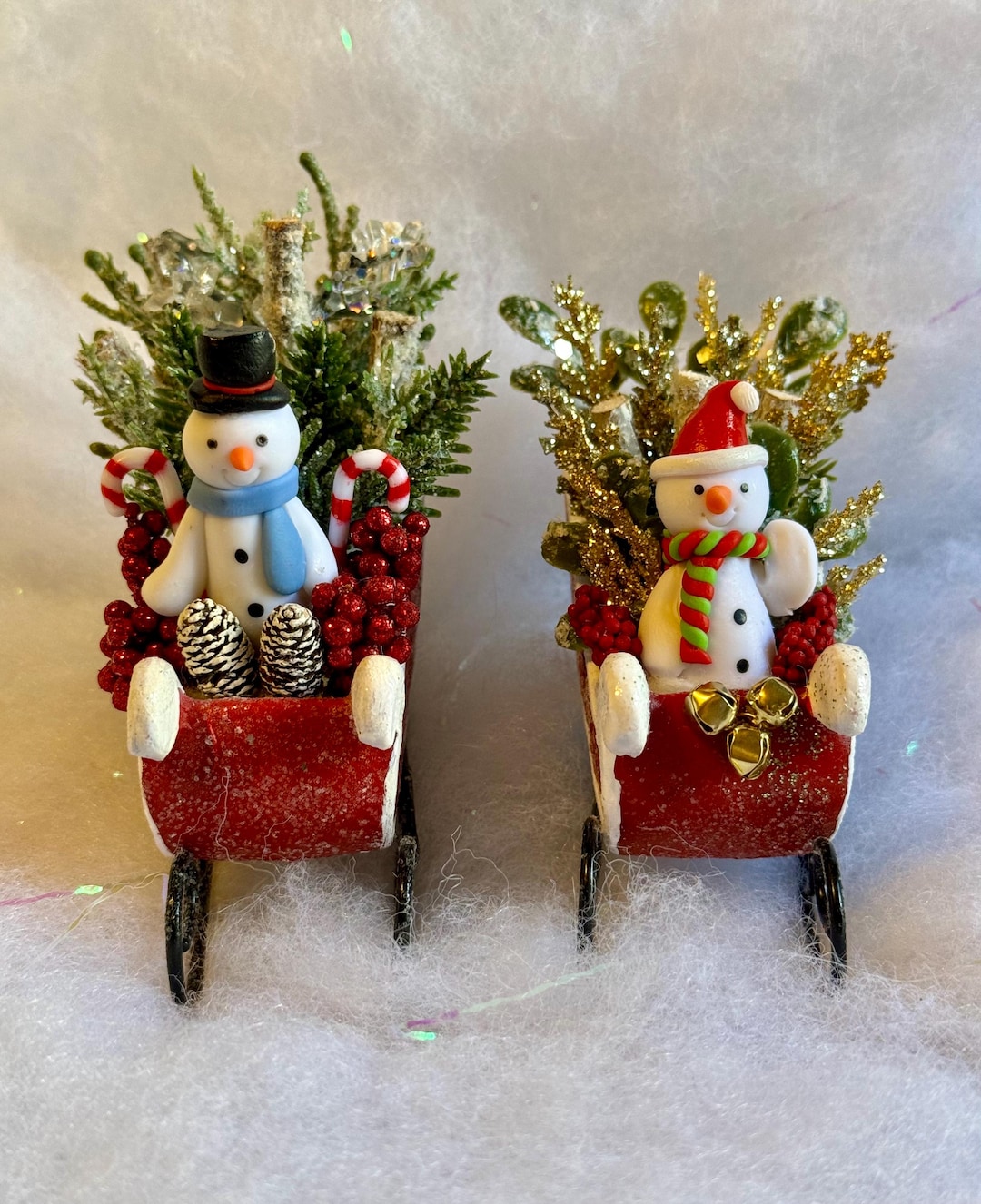 Miniature Christmas Sleigh - Your Choice - Christmas Miniatures ...