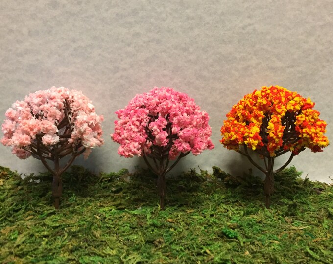 Miniature Spring Trees Your Color Choice Outdoor Miniatures miniature ...