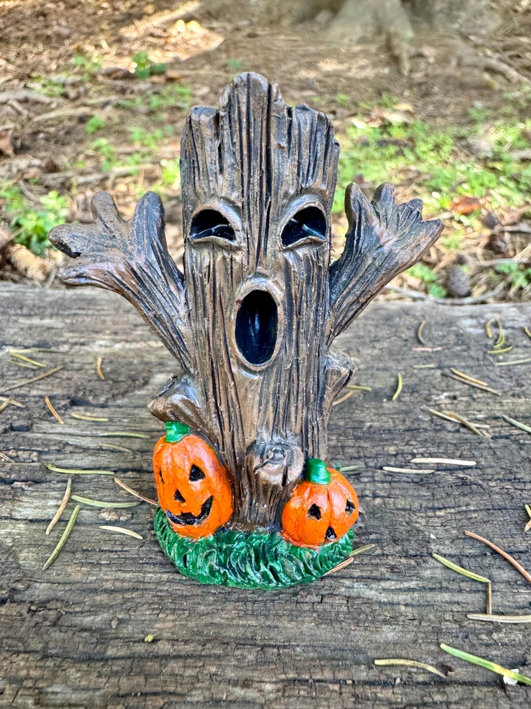 Miniature Haunted Tree With Pumpkins - Miniature Halloween - Fairy ...