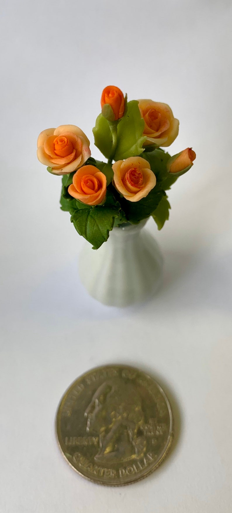 Miniature Roses in Glass Vase Your Color Choice Miniature - Etsy