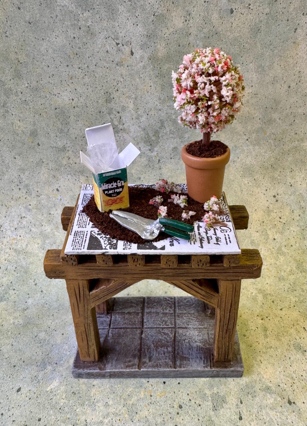Miniature Pink Topiary Planting Set - Fairy Garden- Terrarium ...