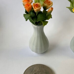Miniature Roses in Glass Vase Your Color Choice Miniature Flowers Fairy ...