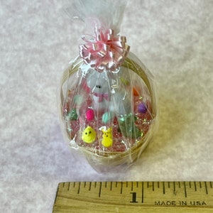 Miniature Easter Basket Your Choice miniature Chocolate Bunny miniature Eggs-miniature Peeps ...