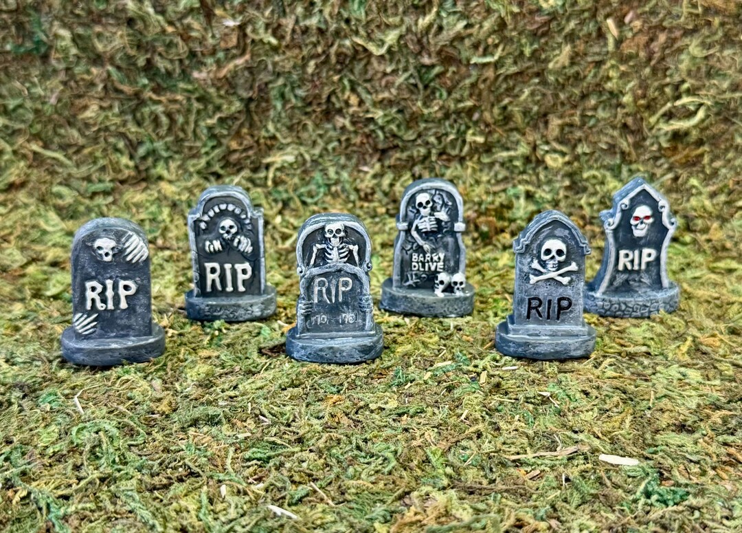 Miniature Tombstones - Six Included - Miniature Cemetery - Miniature ...