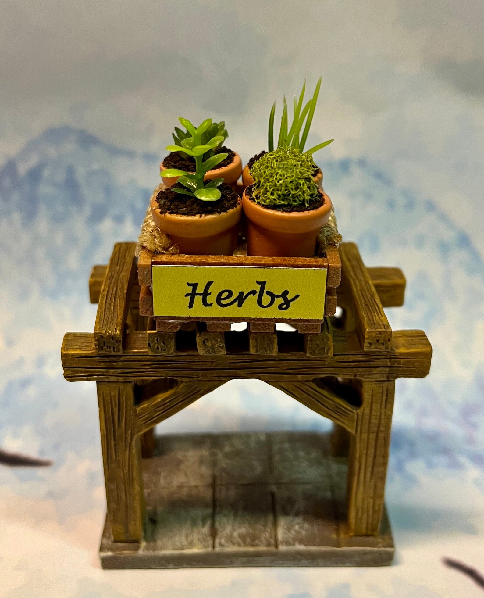 Miniature Herb Crate - Miniature Herbs - Cake Toppers - Fairy Garden ...