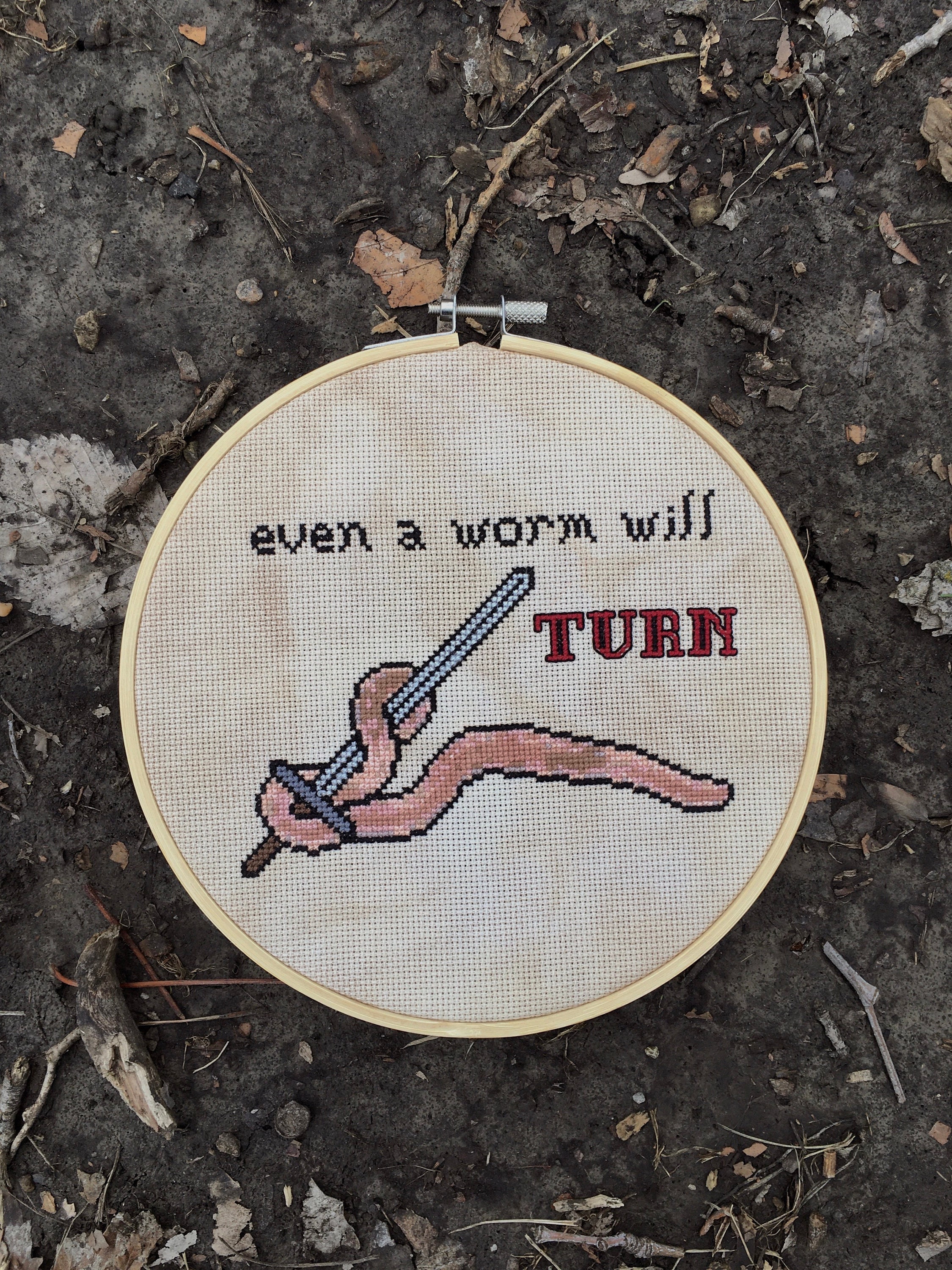 Vengeful Worm - Cross Stitch Pattern - Fabric Dyeing Instructions! - Etsy