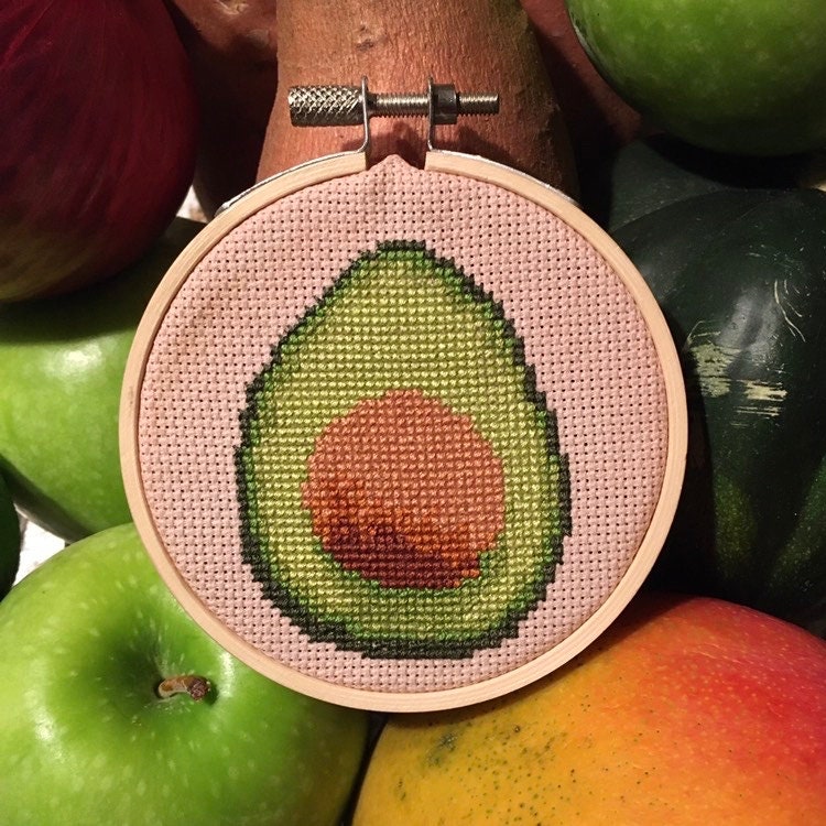 Its an Avocado Cross Stitch Pattern Fabric Dyeing Instructions - Etsy