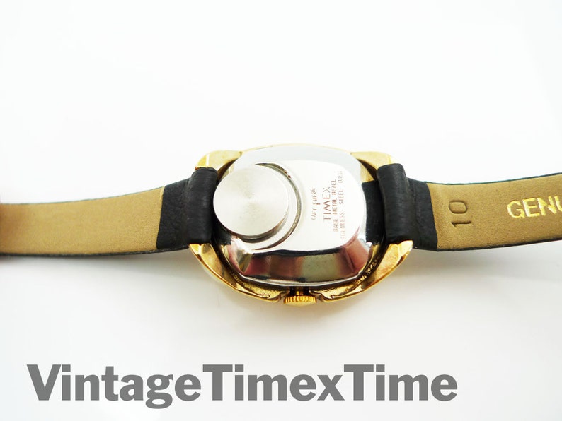 Timex Electronic 1973 Ladies Gold Dial Oval Shaped Case Watch - Etsy