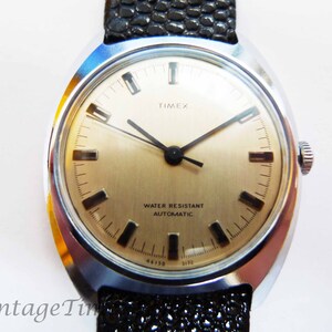 Timex Viscount Men's Watch 1972 Silver Dial Automatic - Etsy