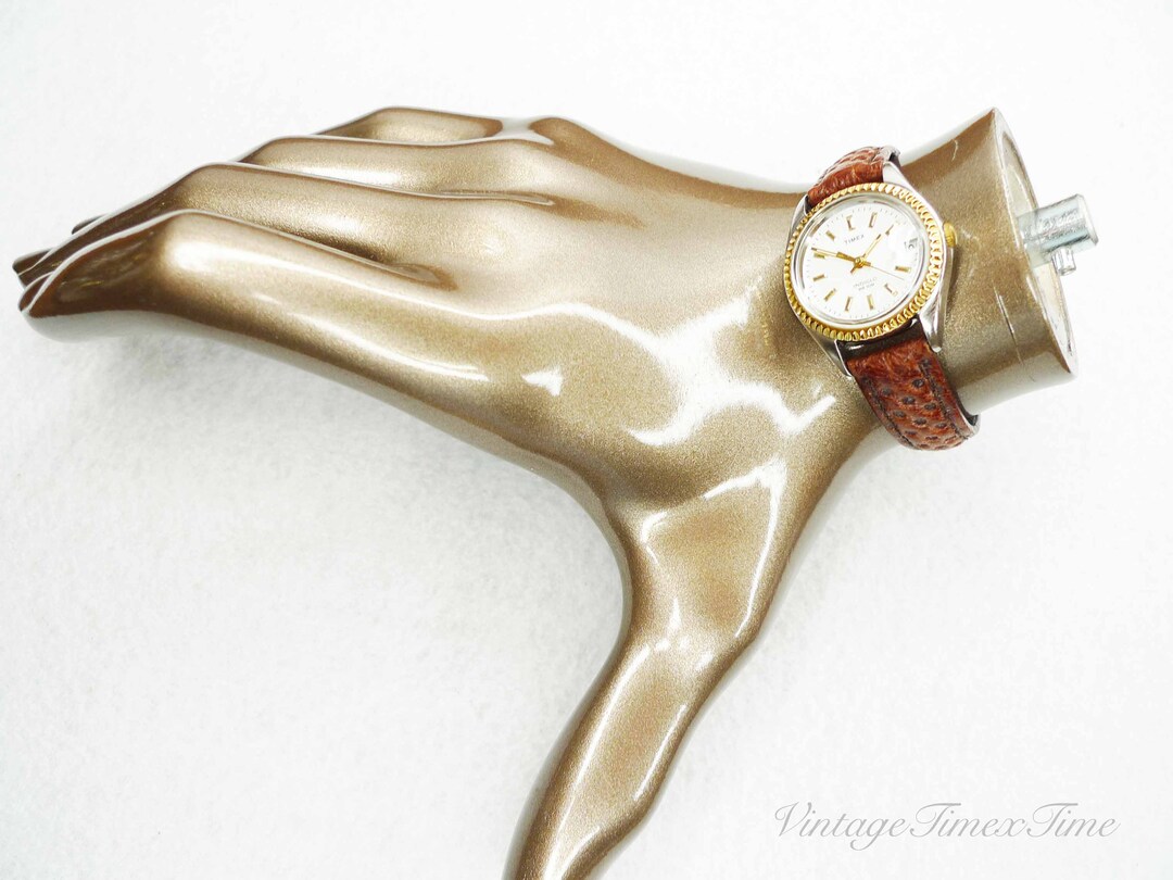 Timex 1990's Ladies White Date Window Dial Quartz Watch - Etsy