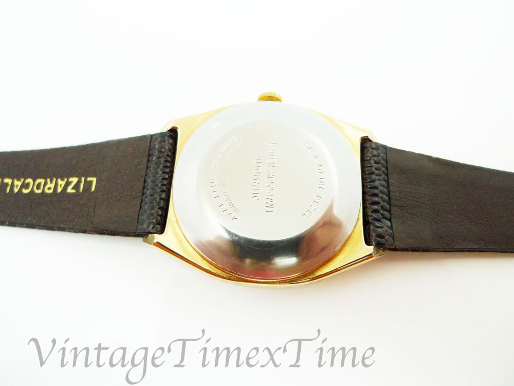 Timex Men's Retro Watch 1987 Cream TV Dial With Date Window Automatic ...