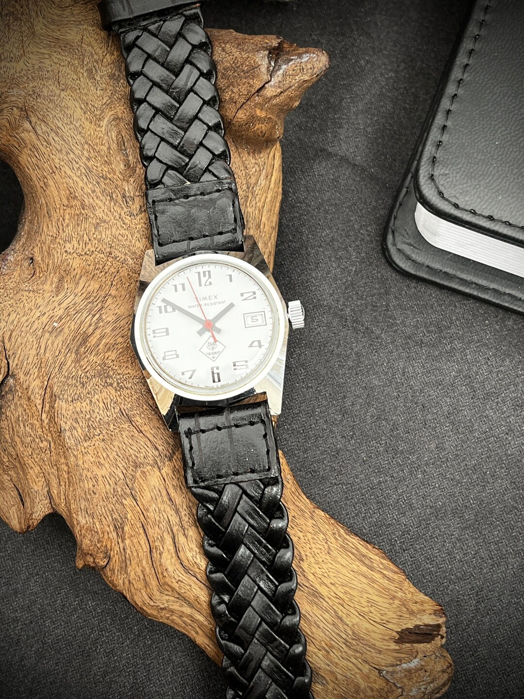 Timex Sprite Cub Scouts Men's Watch 1977 White Dial With Date Window ...