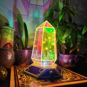 Crystal Table Lamp: Inspire Spire Nightlight, a Mood Light or Desk Lamp ...