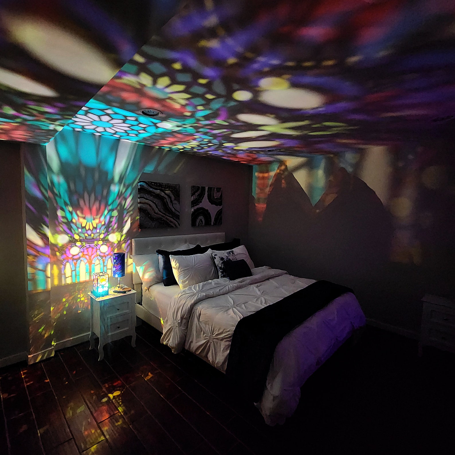 Beauty and Beast Rose LED Shadow Lamp for Mood Lighting and Home Decor ...
