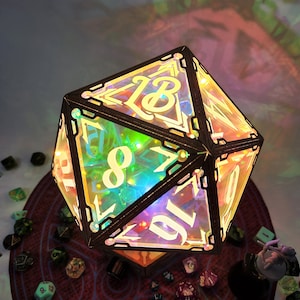 Handmade D20 Mood Light: RPG Gaming Table Lamp - Etsy