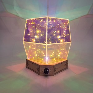 Night Light for Home Decor: Starfield Rhombic Dodecahedron Infinity ...
