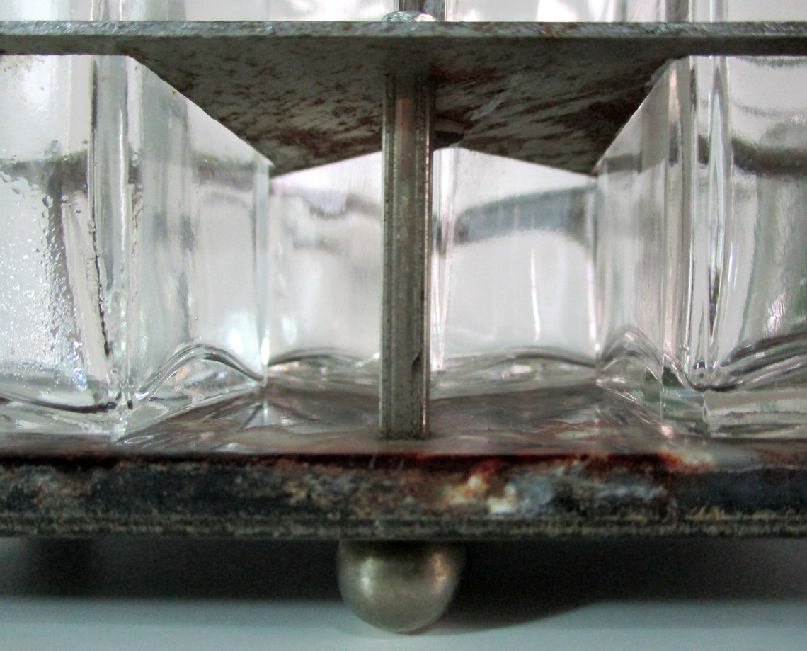 Bakelite Condiment Holder French Antique Cruet Set 5 Piece - Etsy