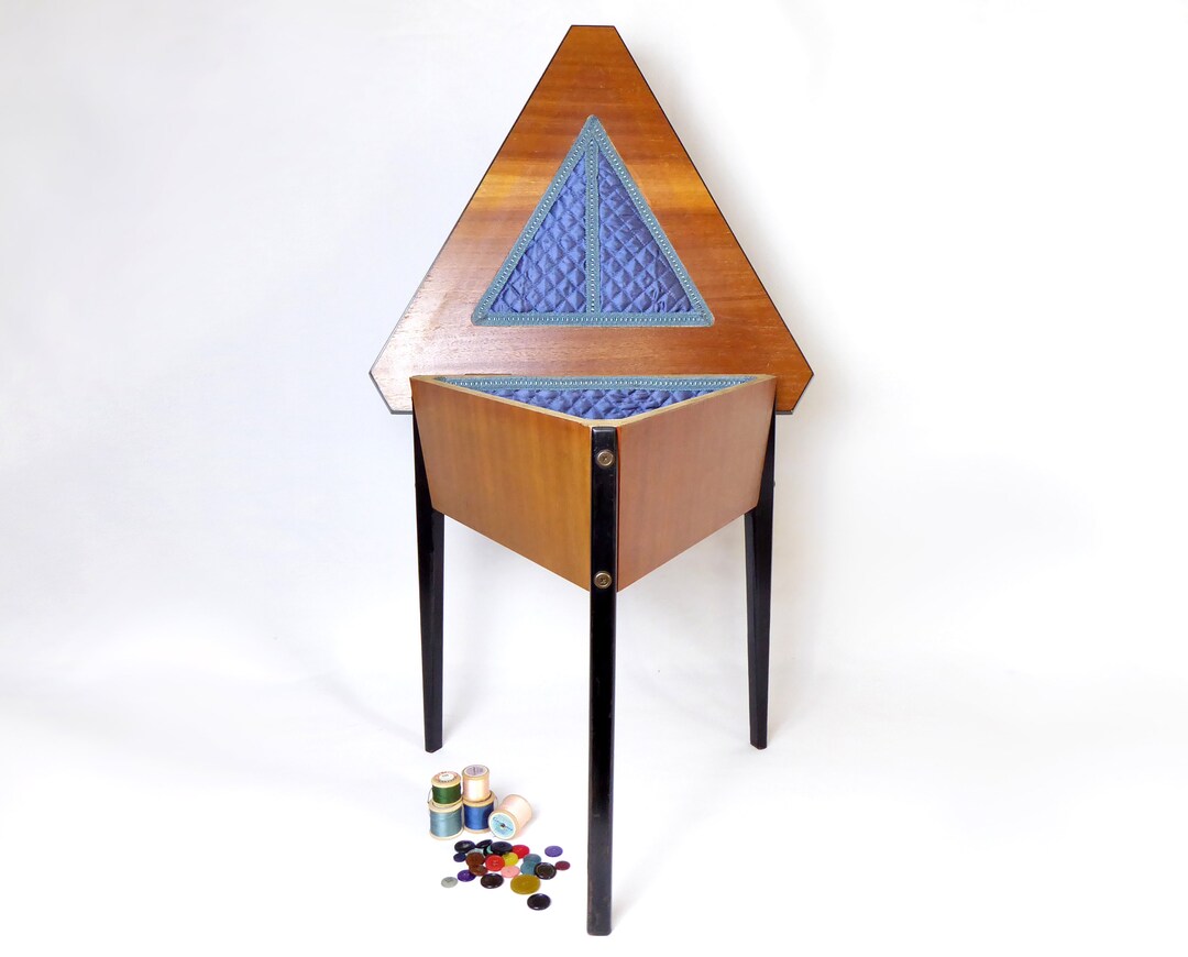 Mid Century Modern Triangular Sewing Box - Etsy