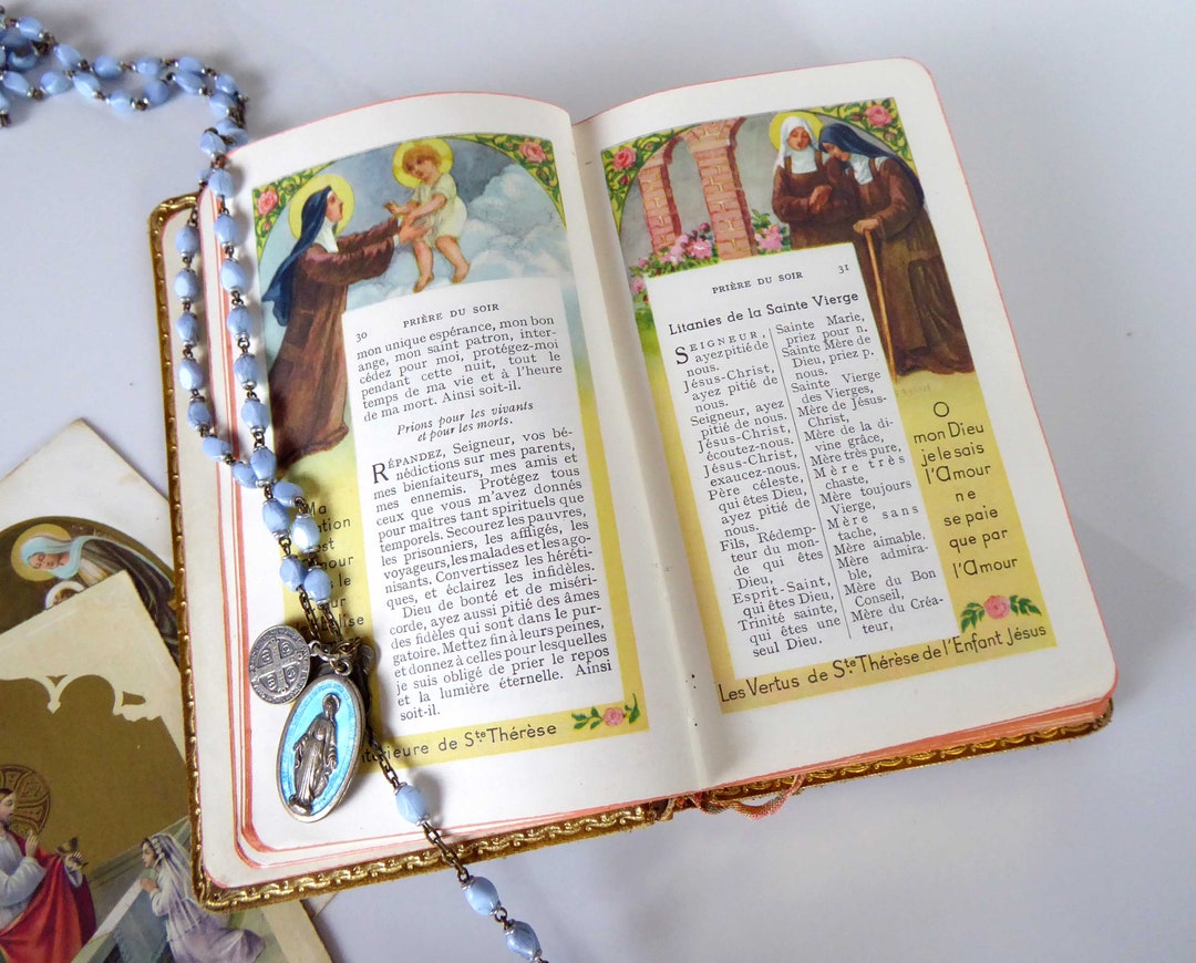 Leather French Missal: Sainte Thérèse, Bilingual Catholic Mass Book - Etsy