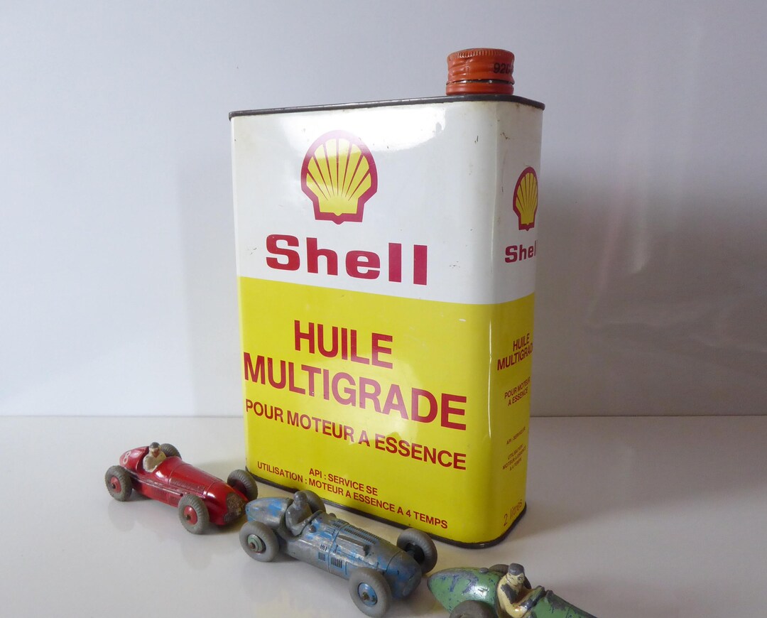 Vintage Shell Oil Can: French Automobilia Garage Decor - Etsy