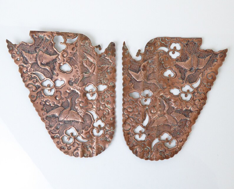 Indian Copper Plaques - Sarus Crane - Sacred Birds - Furniture ...