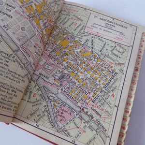Vintage Paris Map Book Old French Maps Paris Metro Map Paris ...