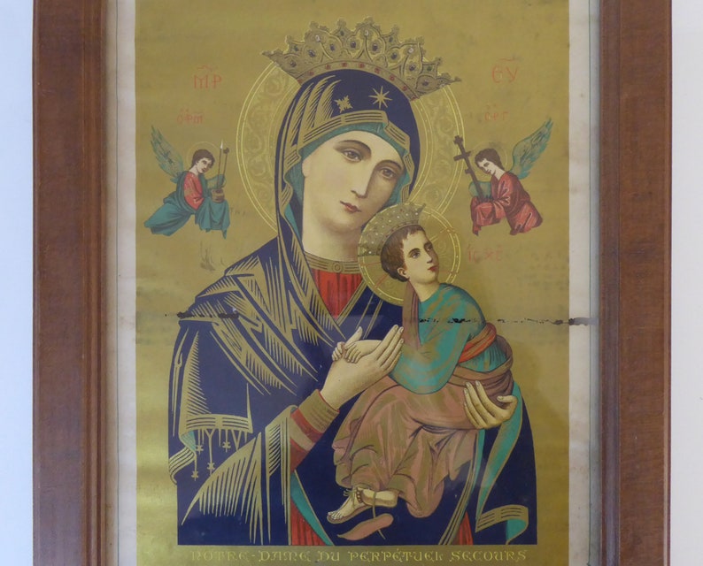 Notre-dame Du Perpétuel Secours - Antique 1921 French Catholic Art ...