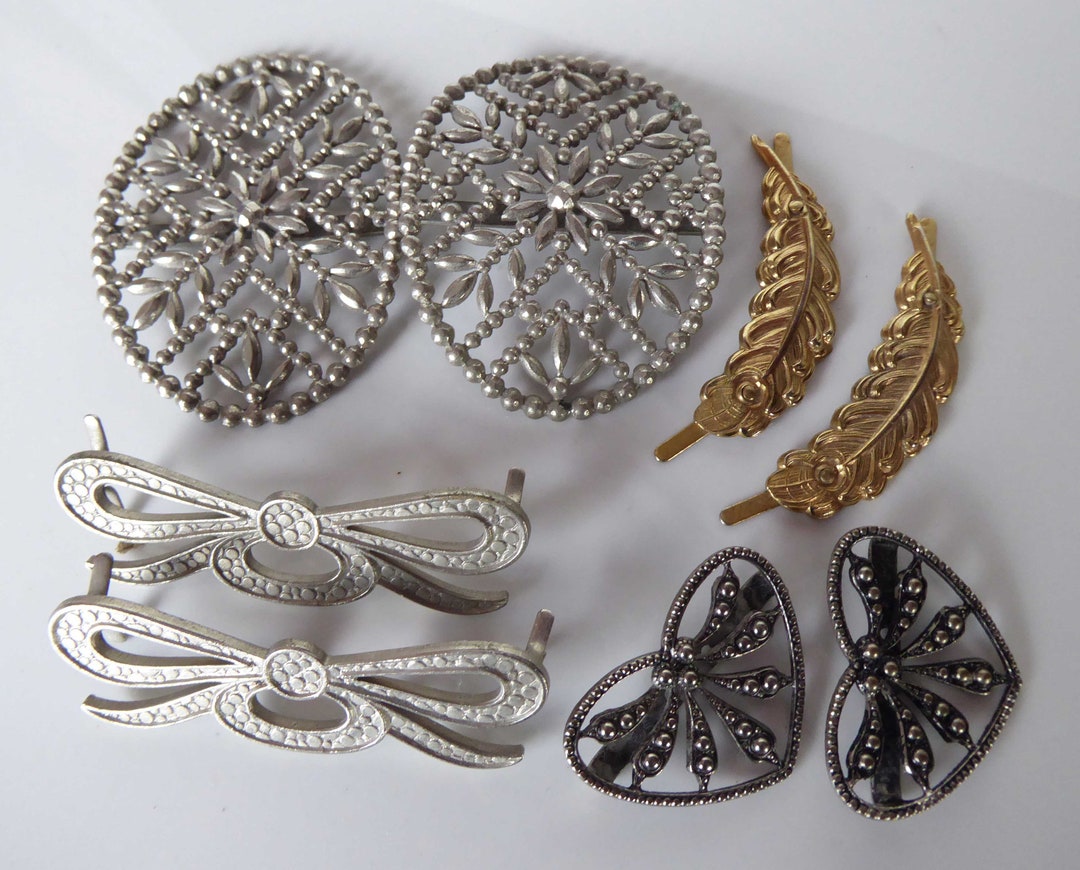 Antique Shoe Buckles | Vintage Slide Buckle | Pair of French Shoe ...