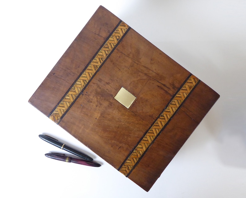 Antique Oak Writing Slope - Writing Box - Stationery Cabinet - Etsy