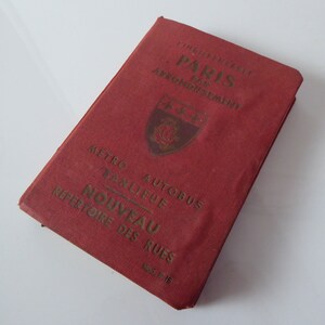 Vintage Paris Map Book Old French Maps Paris Metro Map Paris ...