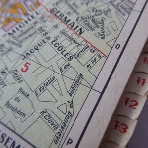 Vintage Paris Map Book Old French Maps Paris Metro Map Paris ...