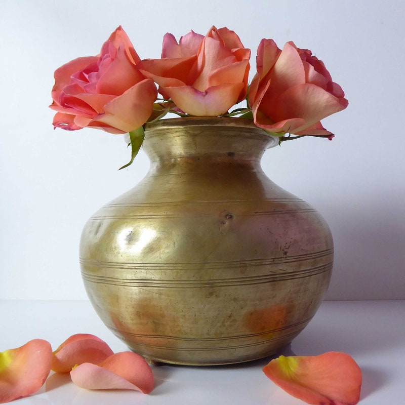 Brass Vase - Etsy