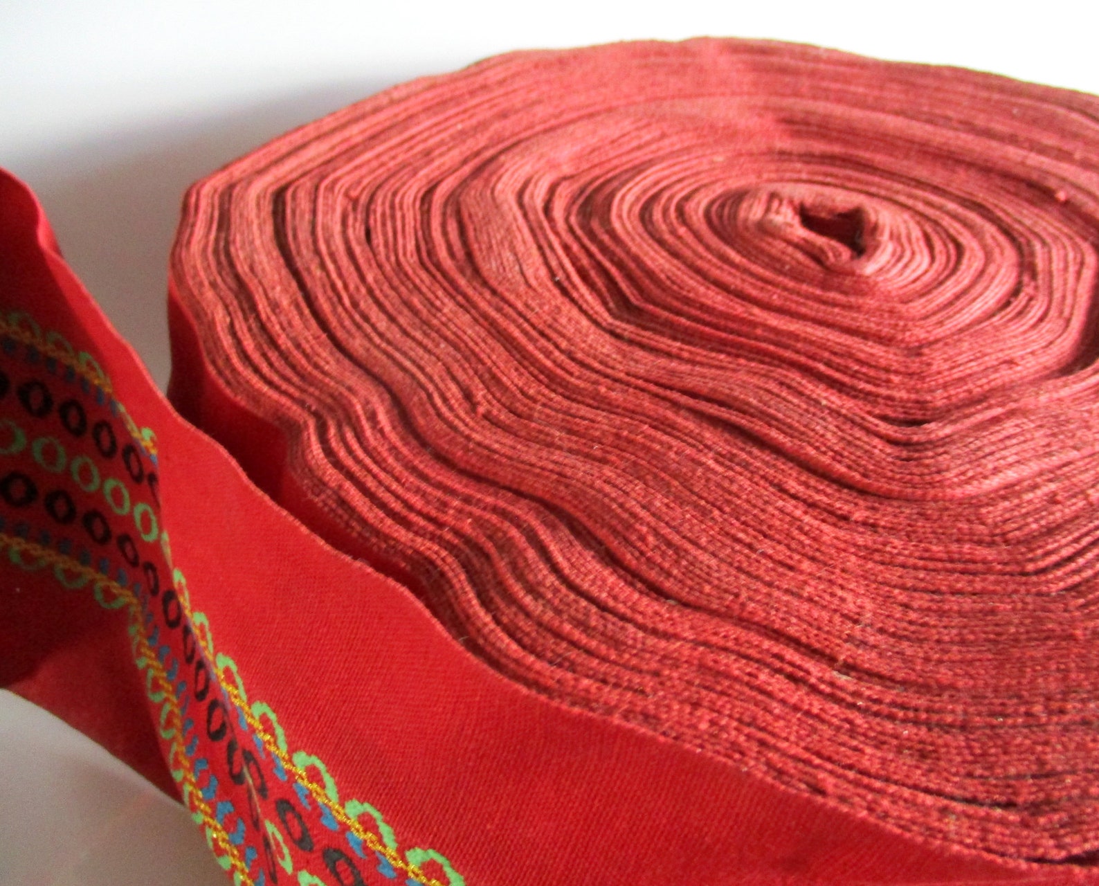 Wide Vintage French Basque Fabric Trim Sold by the Metre | Etsy