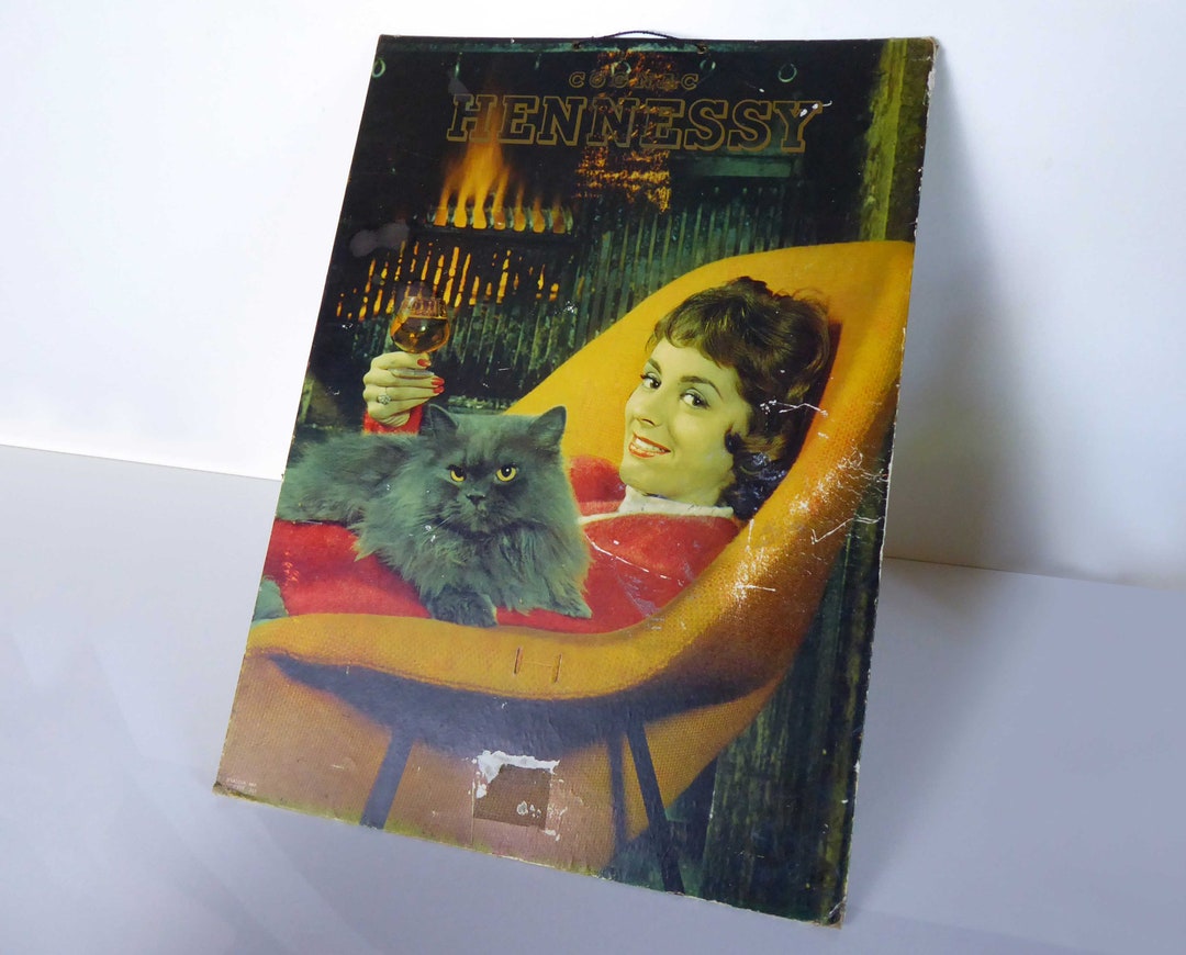 Vintage Hennessy Cognac Advertising Sign | French Vintage Sign | Retro ...