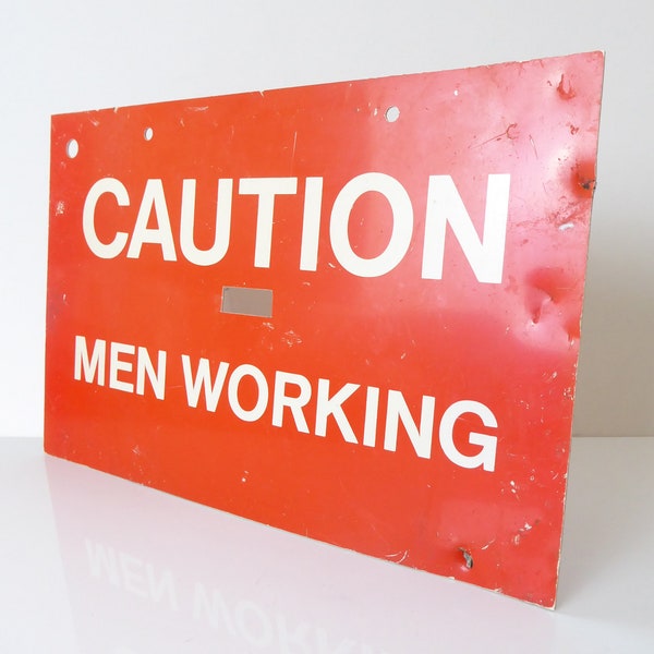 Vintage Men Working Sign - Etsy