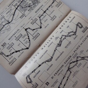 Vintage Paris Map Book Old French Maps Paris Metro Map Paris ...