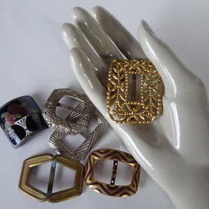 Decorative Buckles - Vintage Slide Buckle - Antique French Shoe Buckles ...