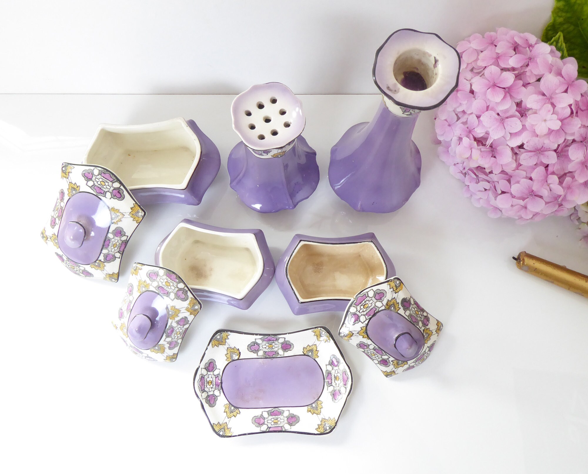 Ceramic Dressing Table Set - Etsy UK