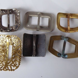 Decorative Buckles - Vintage Slide Buckle - Antique French Shoe Buckles ...