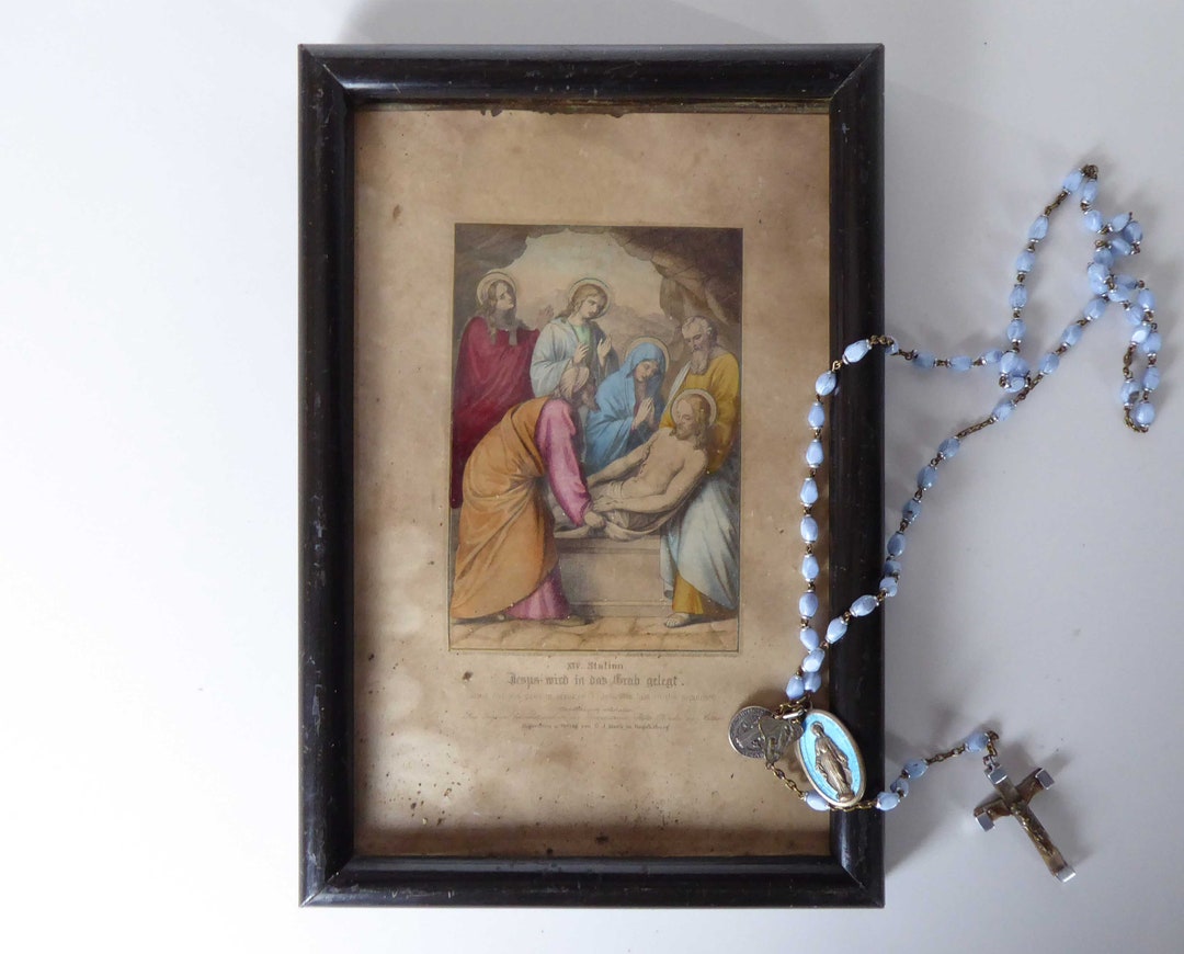 Vintage German Religious Print: 14th Station of the Cross, Fr Lukas ...