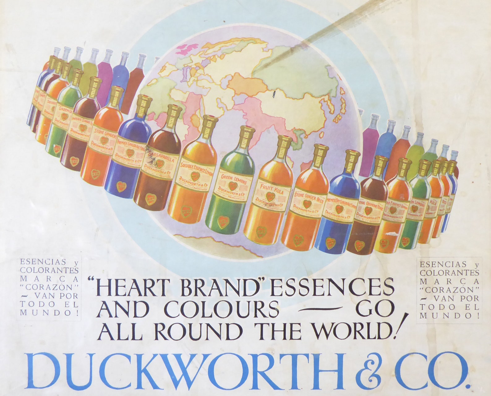 Vintage Double Sided Advertising Sign Duckworths Distillery - Etsy