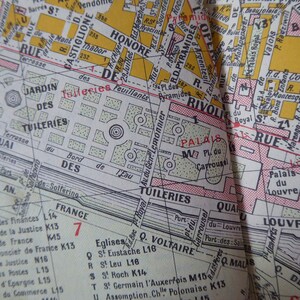 Vintage Paris Map Book Old French Maps Paris Metro Map Paris ...