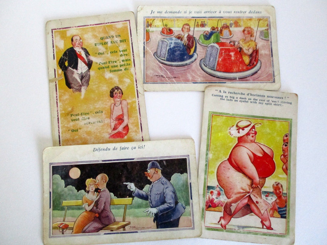 Vintage French Saucy Postcards Humorous Postcards - Etsy