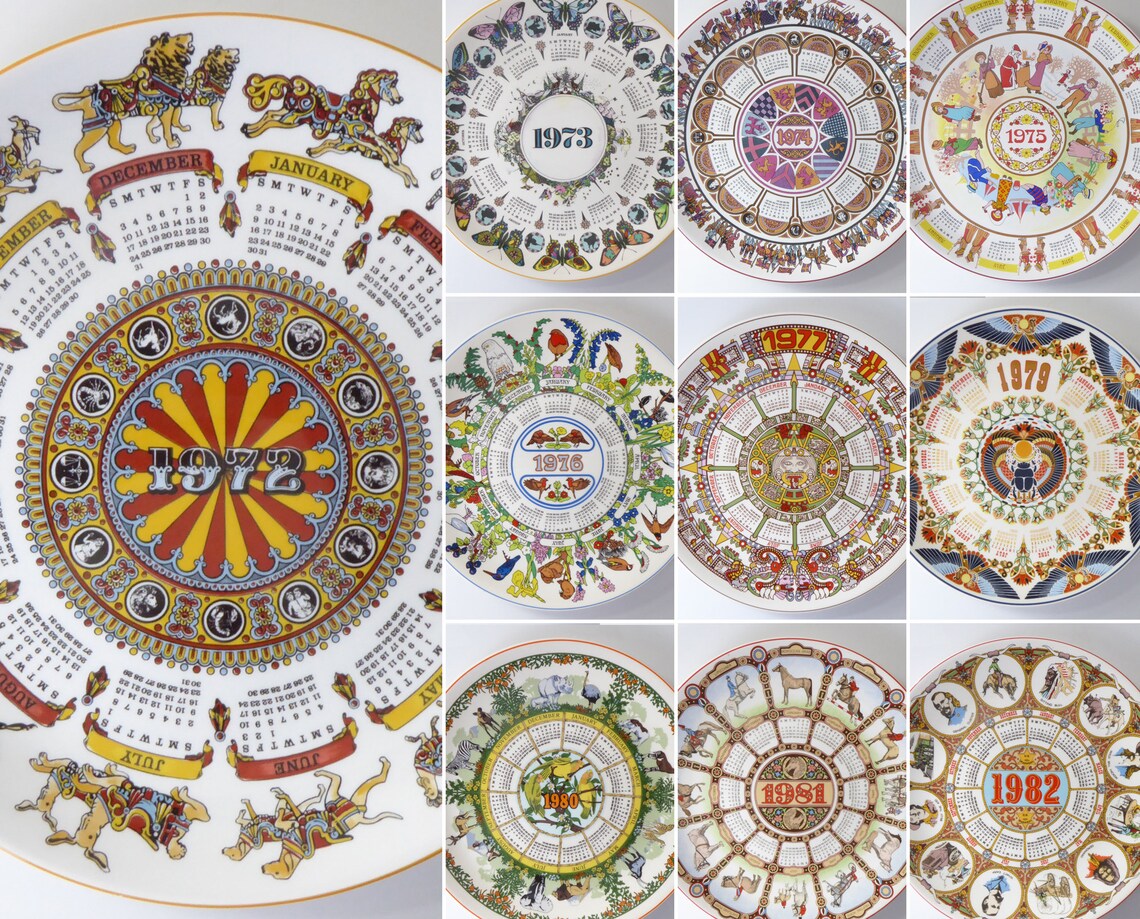 1970s Wedgwood Calendar Plates - Collectible Vintage Wedgwood - Etsy