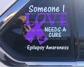 Purple Awareness Ribbon Angel Wings Window Decal epilepsy, Lupus ...